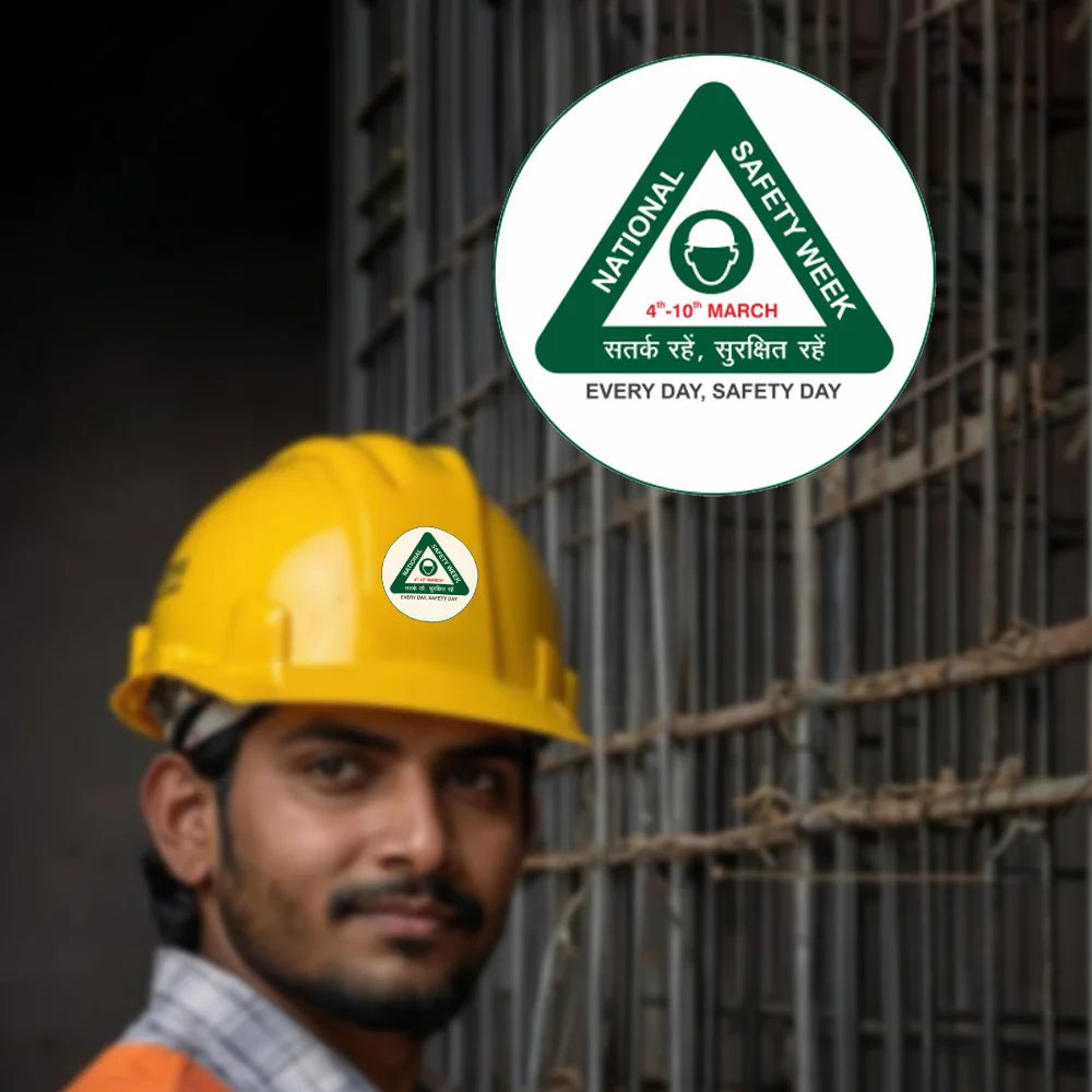 National Safety Week Helmet Stickers (Pack of 25) | Durable & High ...