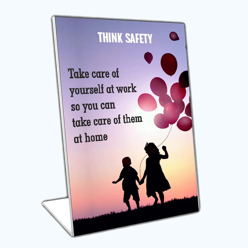 National Safety Week Table Standee 2 | Durable Acrylic Safety Display ...