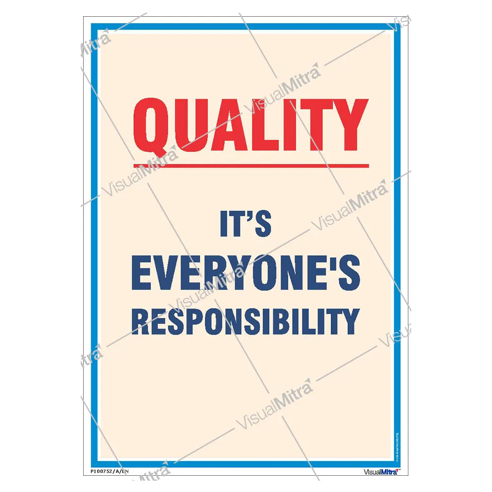 Quality Commitment Poster | Foster Workplace Responsibility ...